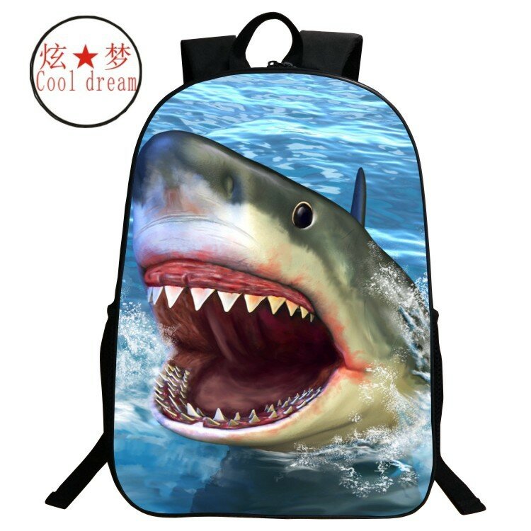2026 Новый продукт 2021 Оптовая продажа Новый печатный рюкзак с животными в виде акулы Детский рюкзак для начальной школы 1-4 классы Легкий