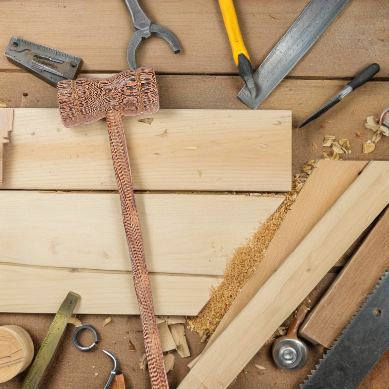 Молоток Для Резьбы По Камню, Многофункциональный Инструмент, Деревянный, Прямоугольной Формы, Для Создания Четких И Красивых Снимков, 1 Комплект