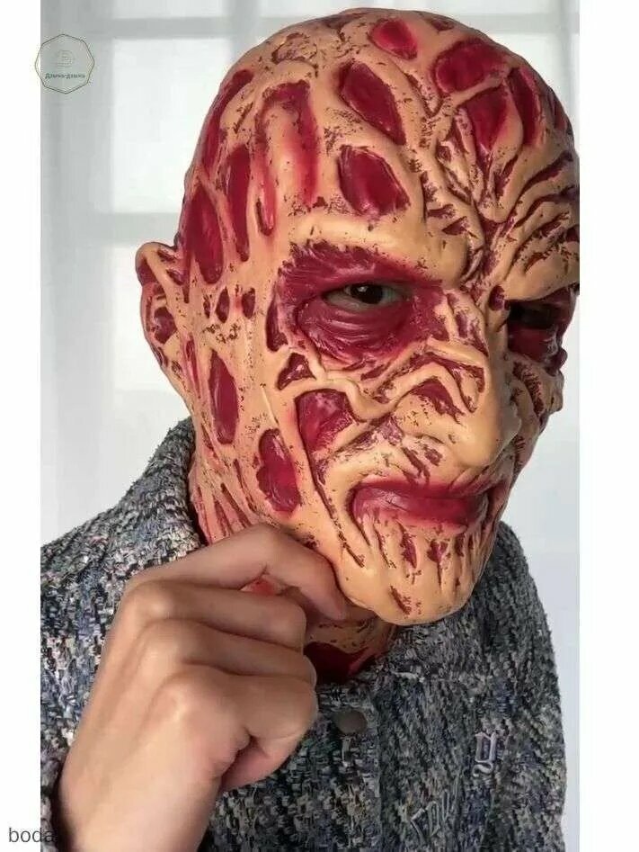 Маска и перчатки Фредди латекс Хэллоуин