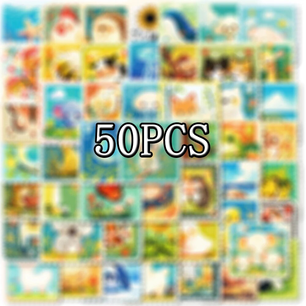 Набор наклеек SIKOMOLE милые животные T01042341-50pcs