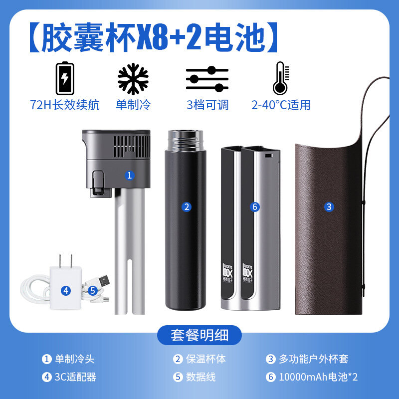 Инсулиновый охлаждаемый бокс, мини, сверхдолгий срок службы батареи, портативный, одобренный для самолетов, перезаряжаемый охладитель, термос для инсулина