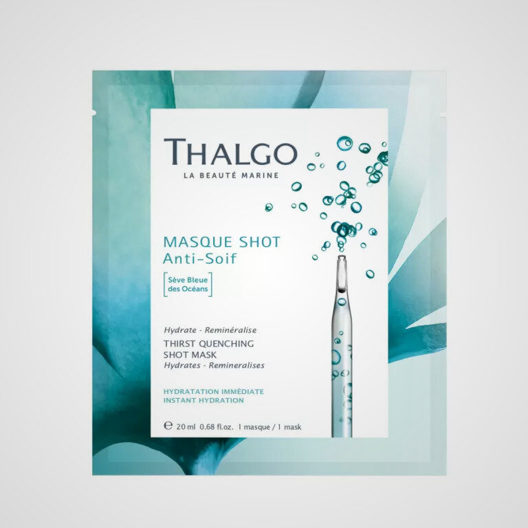 Интенсивно Увлажняющая Экспресс-Маска "Морской Источник" 20 мл THALGO Thirst Quenching Shot Mask Маска 1 шт