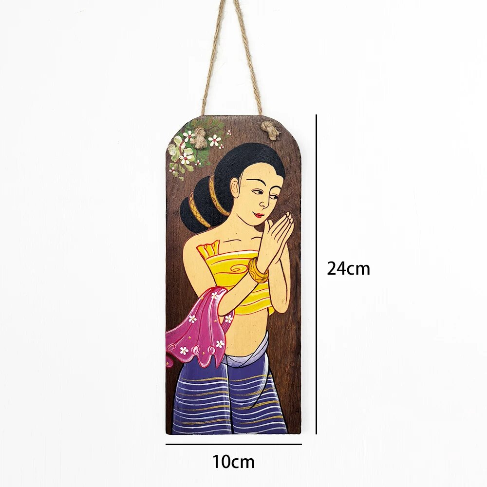 Тайские изделия ручной работы, декоративные картины, украшения для стен Юго-Восточной Азии, ручная роспись, резьба по