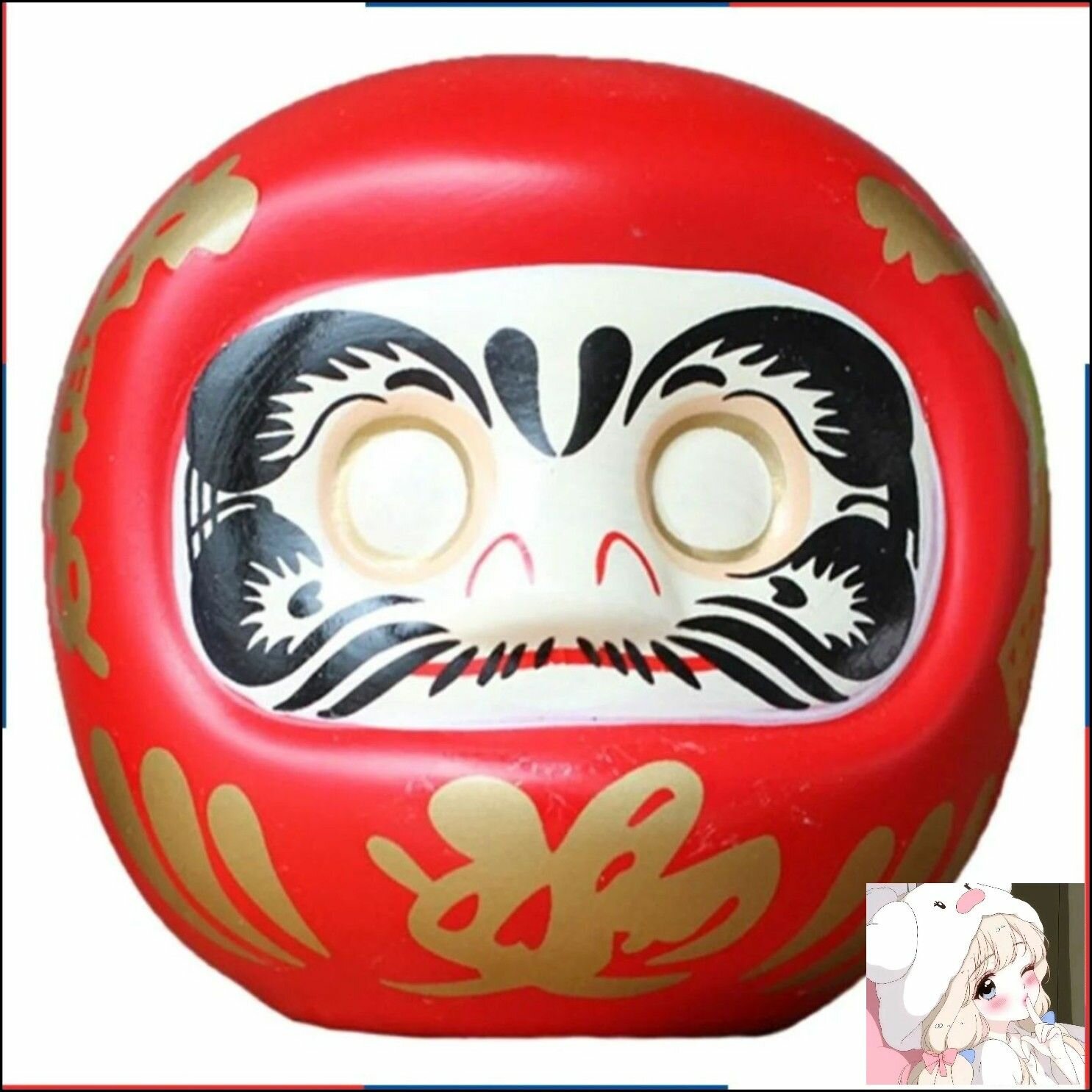 Японская керамическая кукла Дарума Lucky Cat Fortune 10x10x1