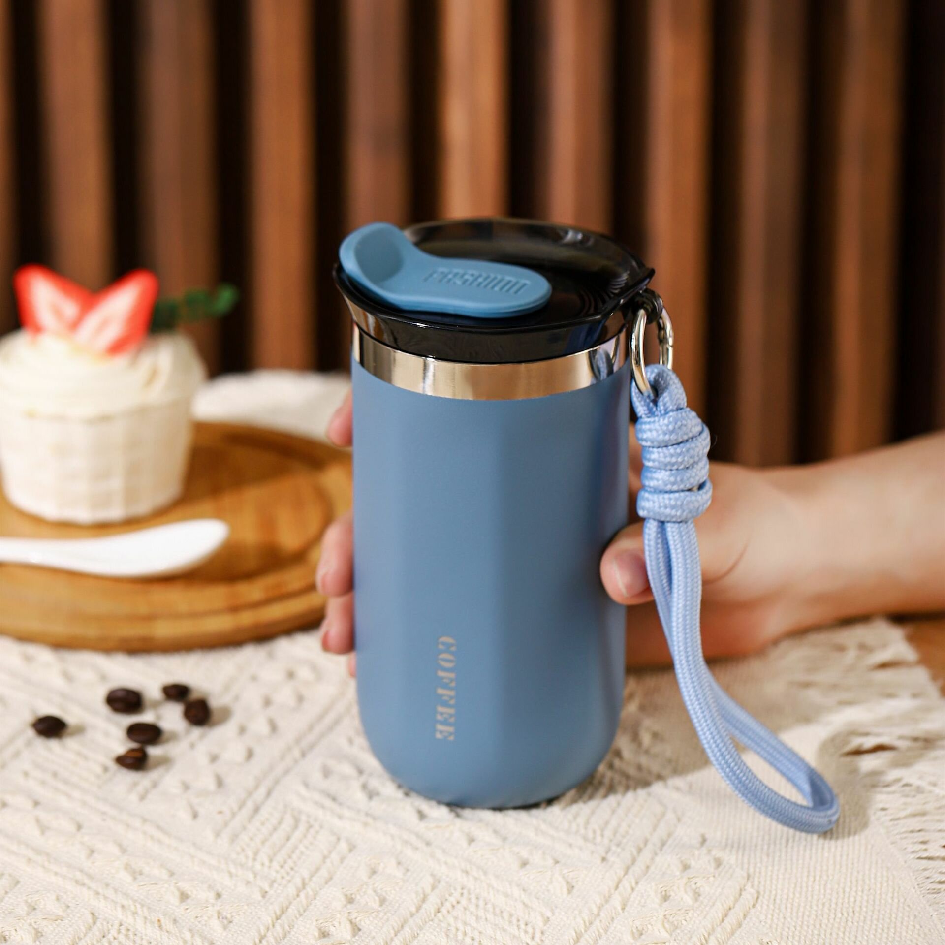 Новая изолированная кружка с ручкой из нержавеющей стали, офисная кружка, автомобильная изолированная кружка для холодного кофе, рекламный подарок, кружка для воды