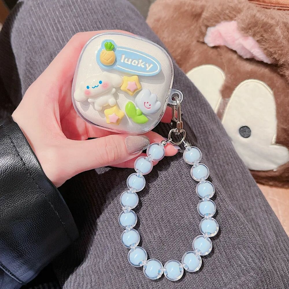 Чехол Для наушников Redmi Buds 6 PLAY Прозрачный с Украшения