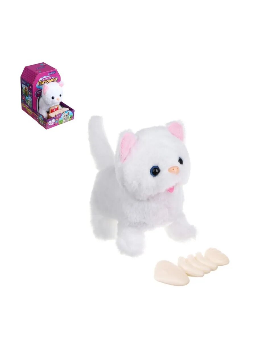 Питомец интерактивный с вкусняшкой, 2хАА, ABS, полиэстер,