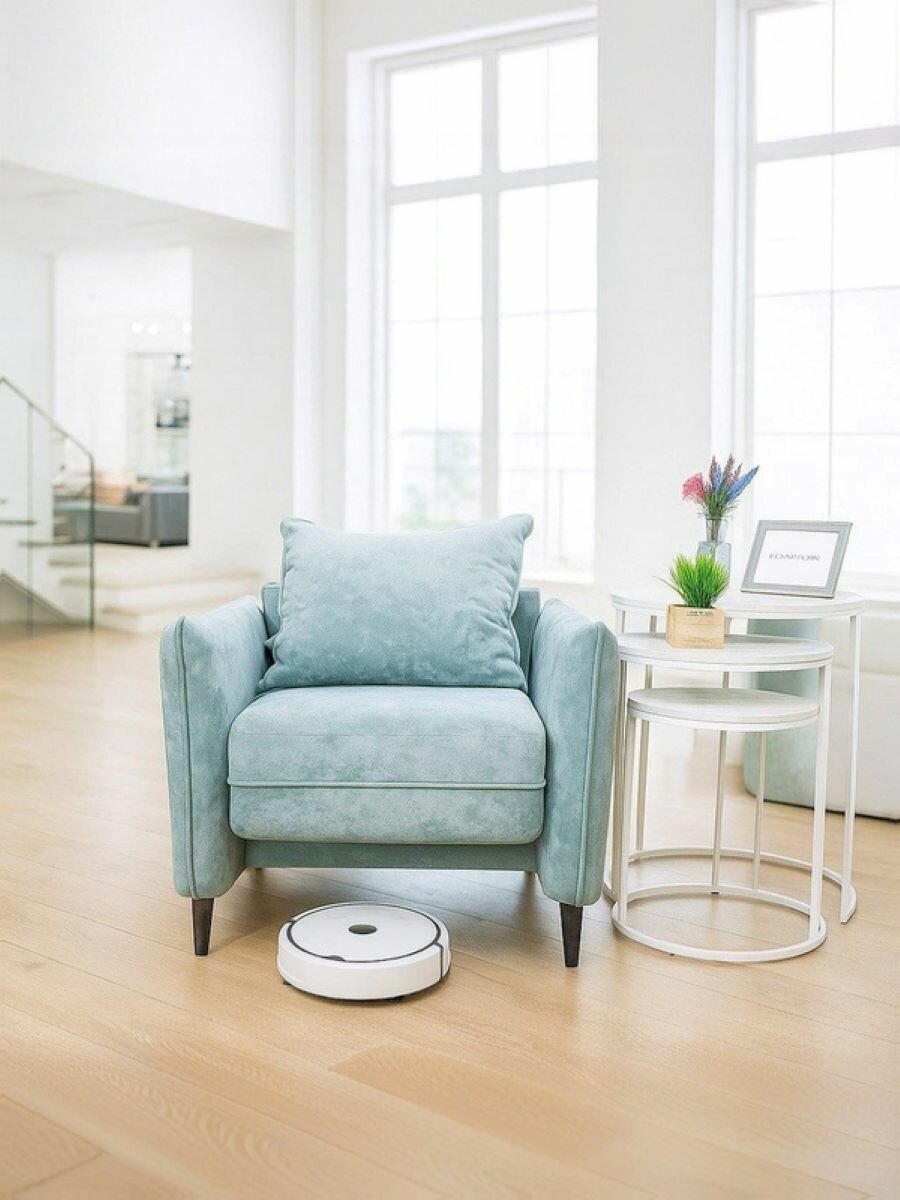 Кресло раскладное с подлокотниками для гостиной, спальни, детской, зала, велюр, кресло-кровать, бирюзовый