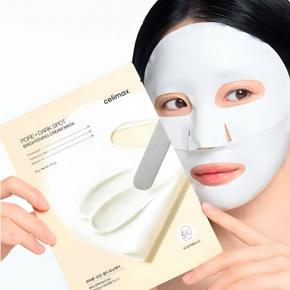 Celimax Осветляющая кремовая маска Pore+Dark Spot Brightening Cream Mask