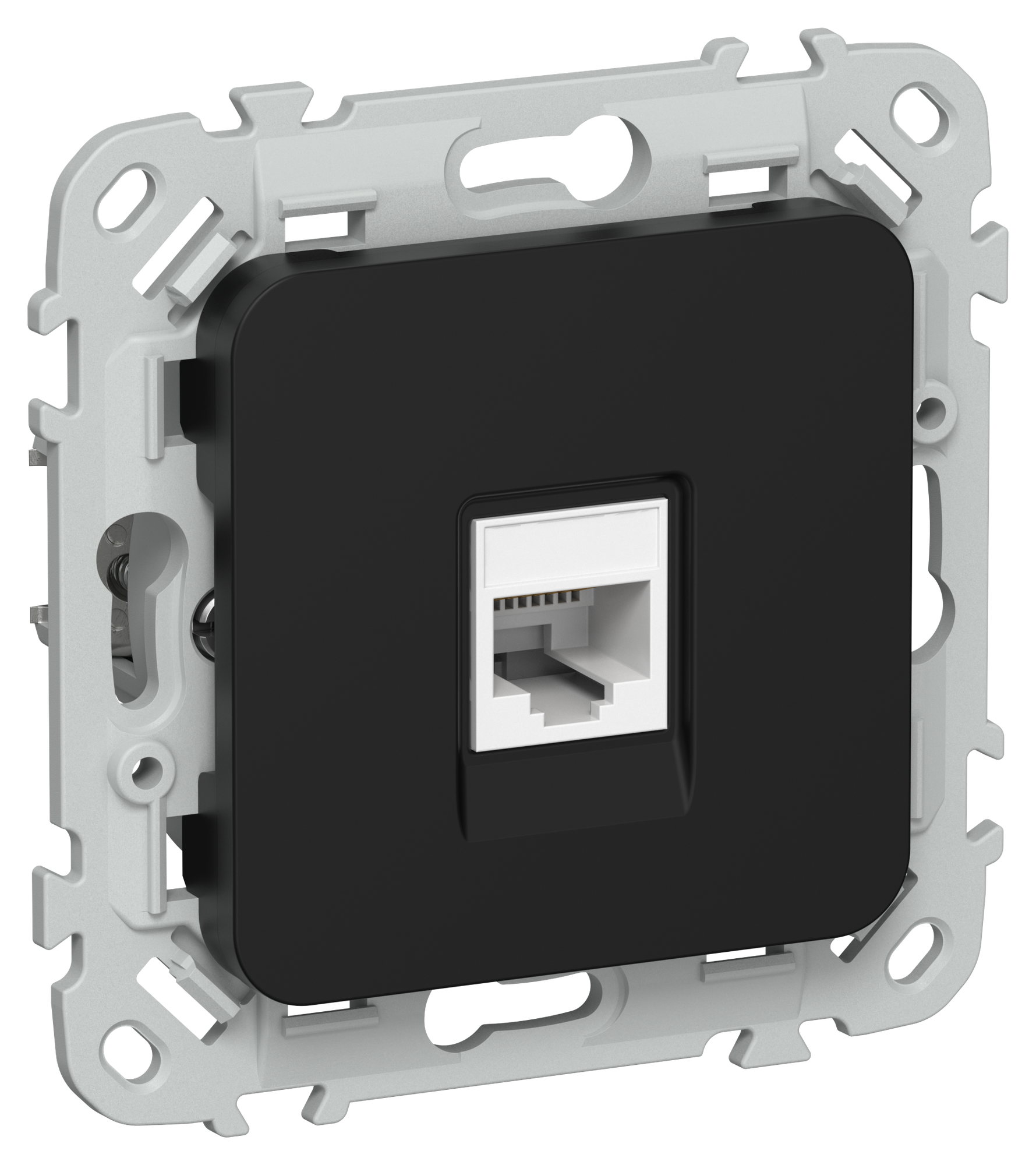 FLITE Розетка компьютерная RJ45 категория 5Е UTP РК5е-1-0-ФлЧ черный IEK IEK FI-K12-1-K02