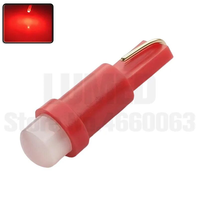 Светодиод T5 Red, автомобильный, цоколь B8.5