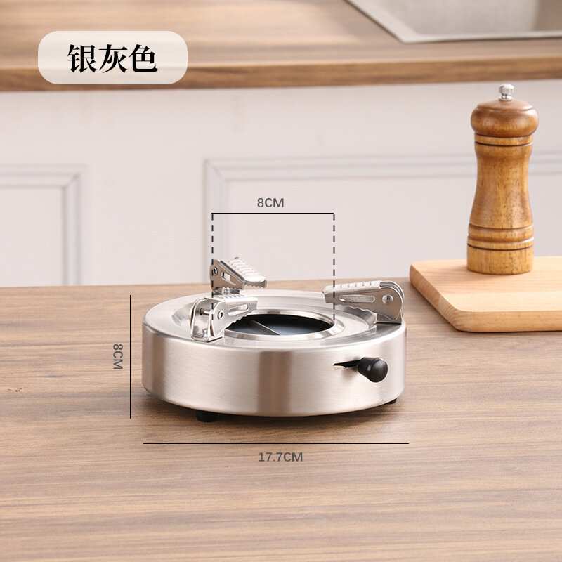 Спиртовая горелка из нержавеющей стали, круглая портативная мини-горелка для горячего, подходит для отелей, ресторанов и домашнего использования, сухой котел, чайная горелка.