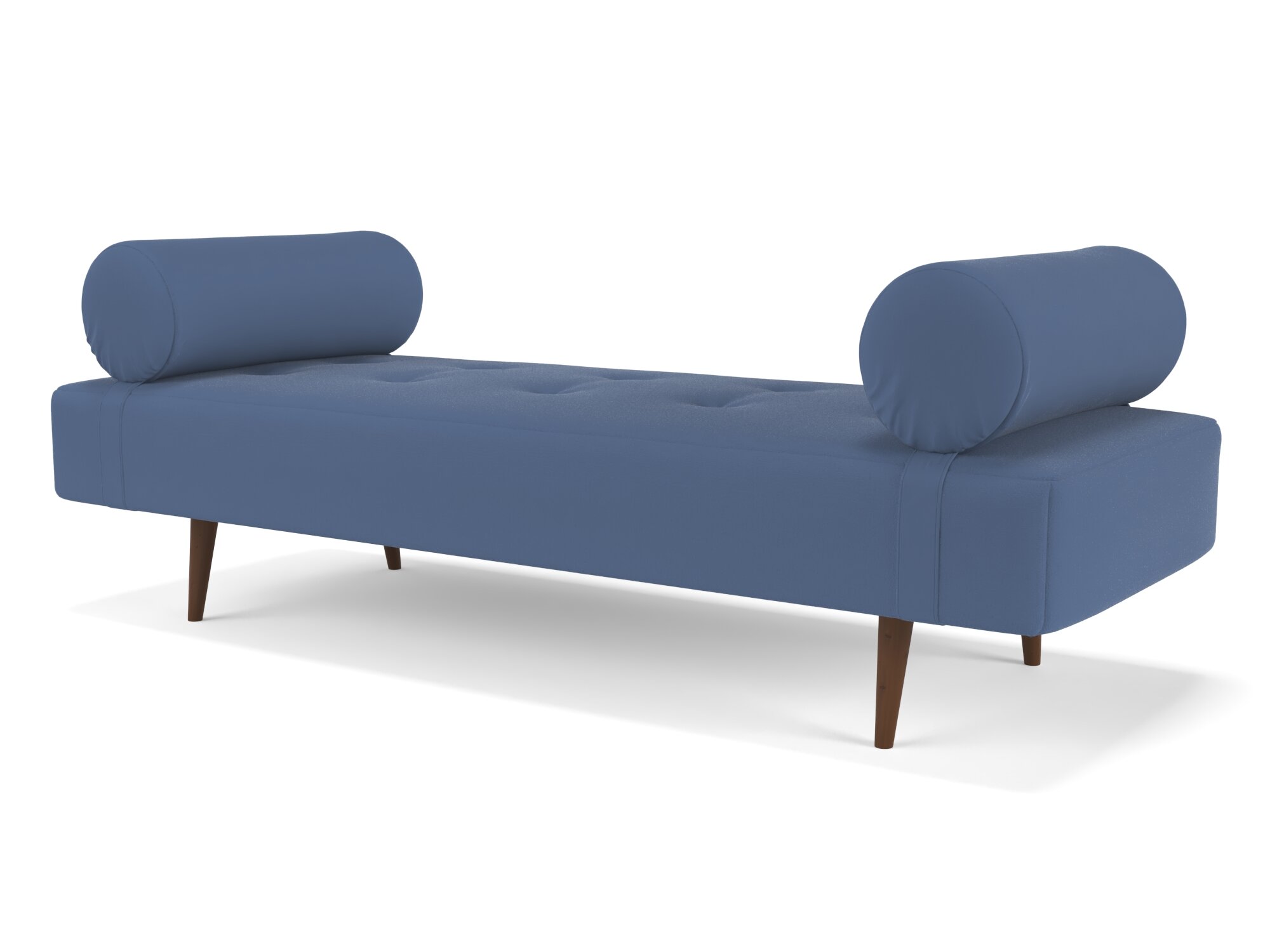 Кушетка диван Soft Element Бо дуо Blue, массив дерева, велюр, современный стиль скандинавский лофт, на кухню, тахта