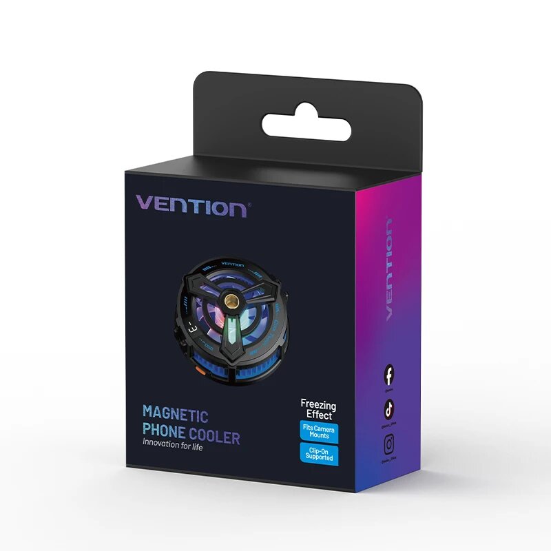 Новый магнитный кулер Vention для телефона, игровой кулер, вентилятор для быстрого охлаждения смартфонов, мгновенное охлаждение для iPhone 17, 16, 15 Pro Max, iPad, Xiaomi 15 Pro