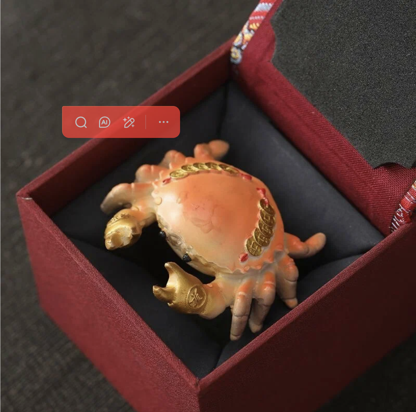 Чайная игрушка-краб меняет цвет от воды — керамический талисман, для чайной церемонии, меняющийся декор