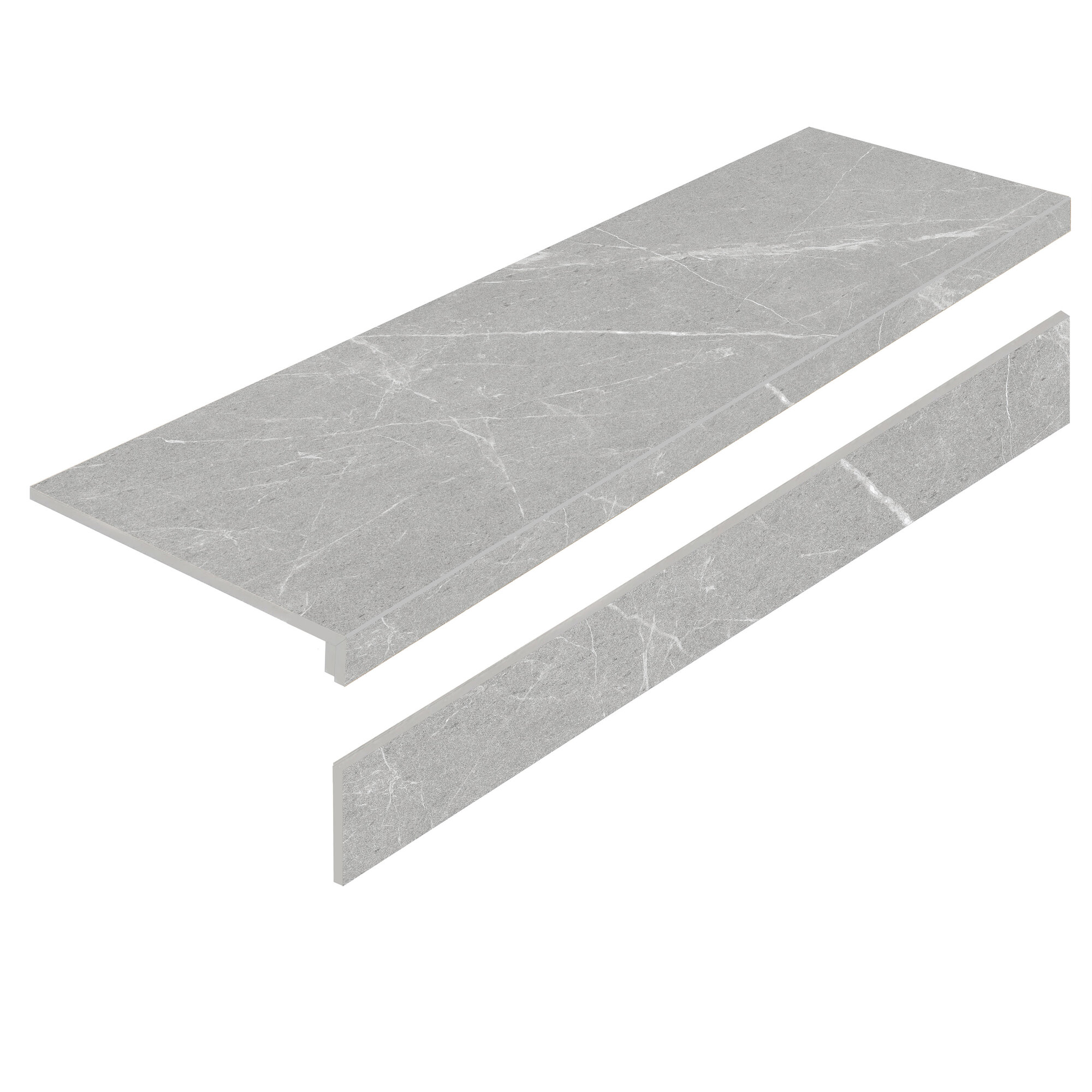 Staro Керамогранит DAKOTA GRIS 32X120 AS L ступень с подступенником R12 ANTISLIP(цена за 1 комплект-наличие по запросу )