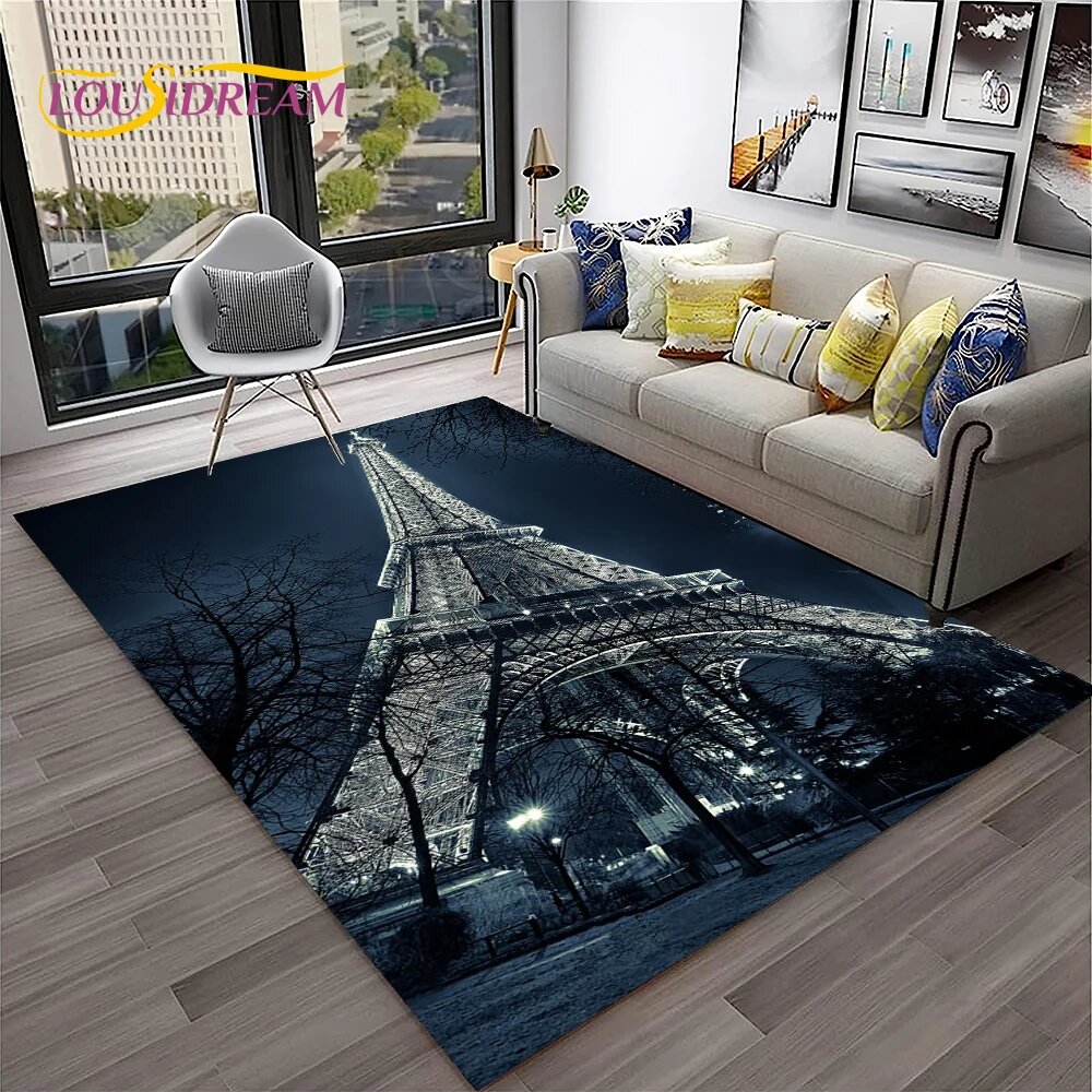 Ковёр LOUSIDREAM Франция, Париж, Эйфелева башня Темно-синий, 70x100cm, 18