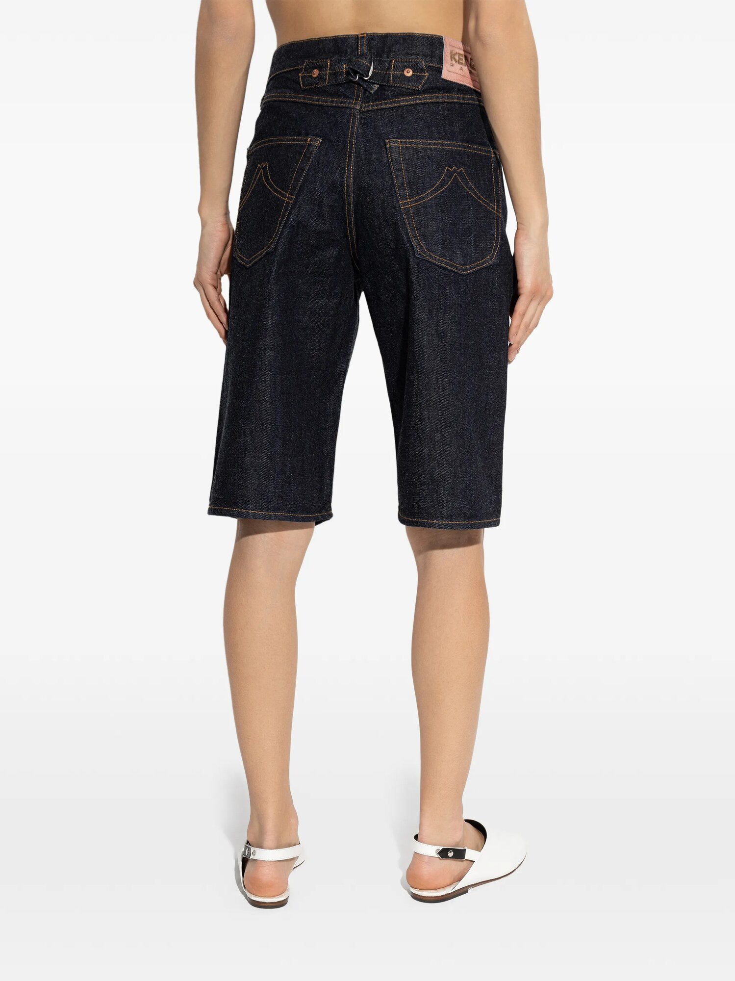 Шорты KENZO Knee-length denim shorts, размер 36, синий — фото 1