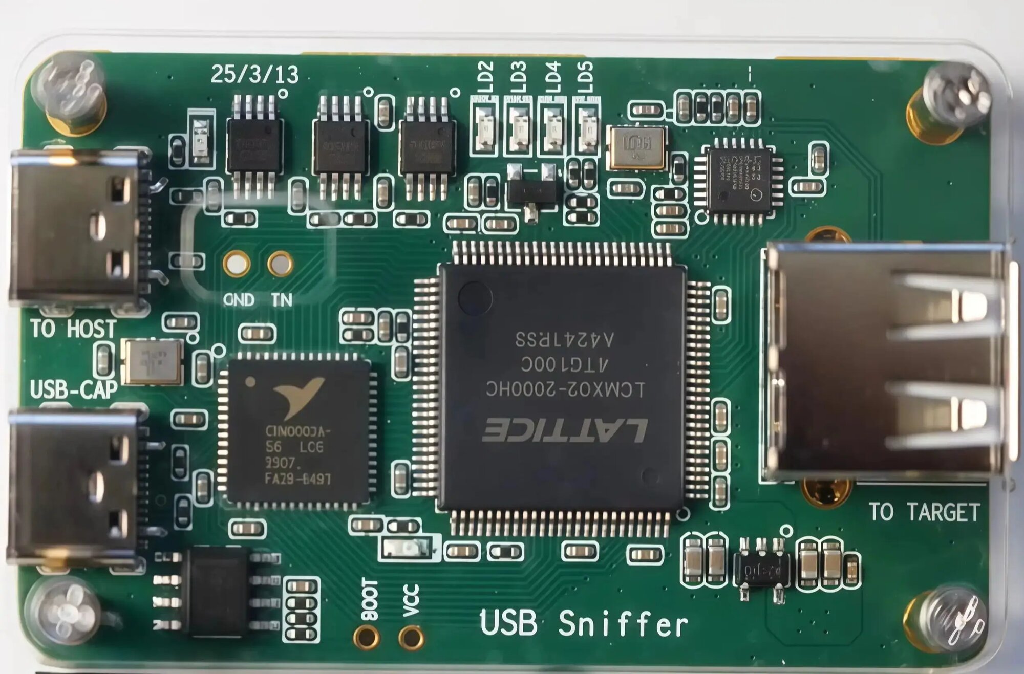 Анализатор USB-протока, USB-снайпер, USB-инструмент для анализа данных, совместимый с Wireshark, включает акриловый защитный чехол. — фото 1