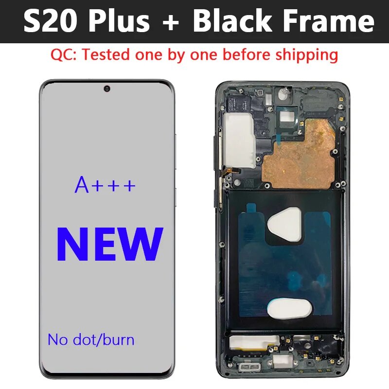 Super AMOLED OLED s20 Plus ЖК-дисплей для Samsung Galaxy S20 Plus G986 дисплей AMOLED Black Frame