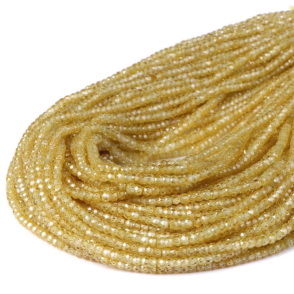 Бусины из циркония Light Gold Color 2-3 мм