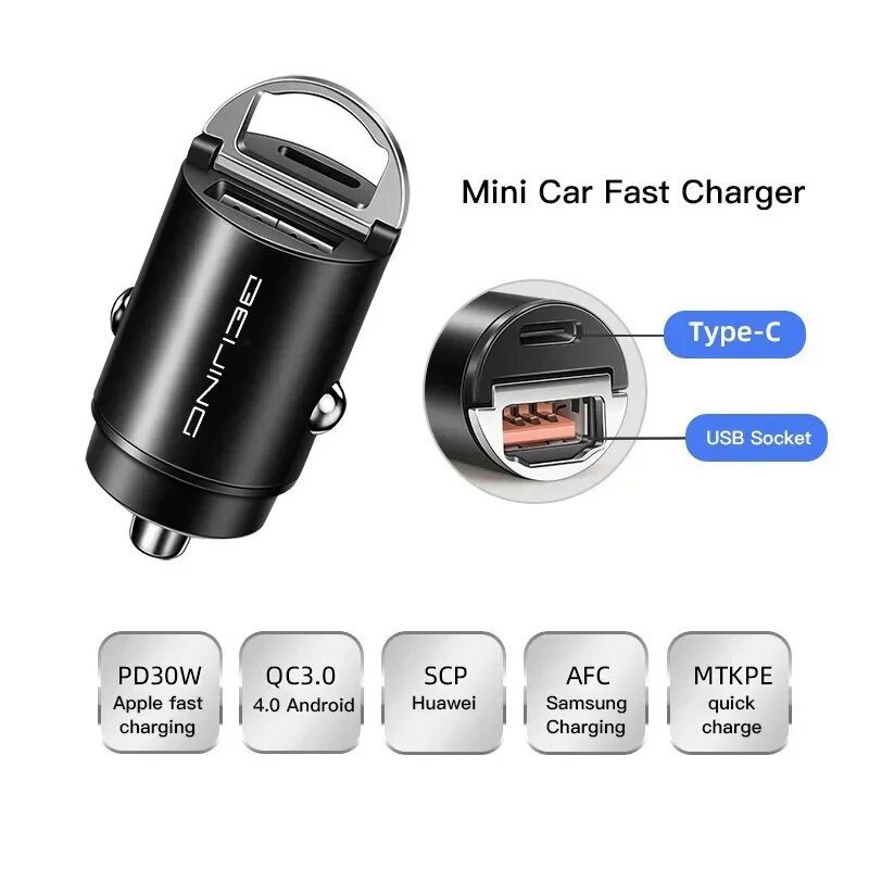 Автомобильный прикуриватель, быстрое зарядное устройство, адаптер USB PD Type-C, конвертирующий разъем для Baic EVO Beijing BJ40 BJ80 BJ30 BJ60 BJ90 BJ20 BJ