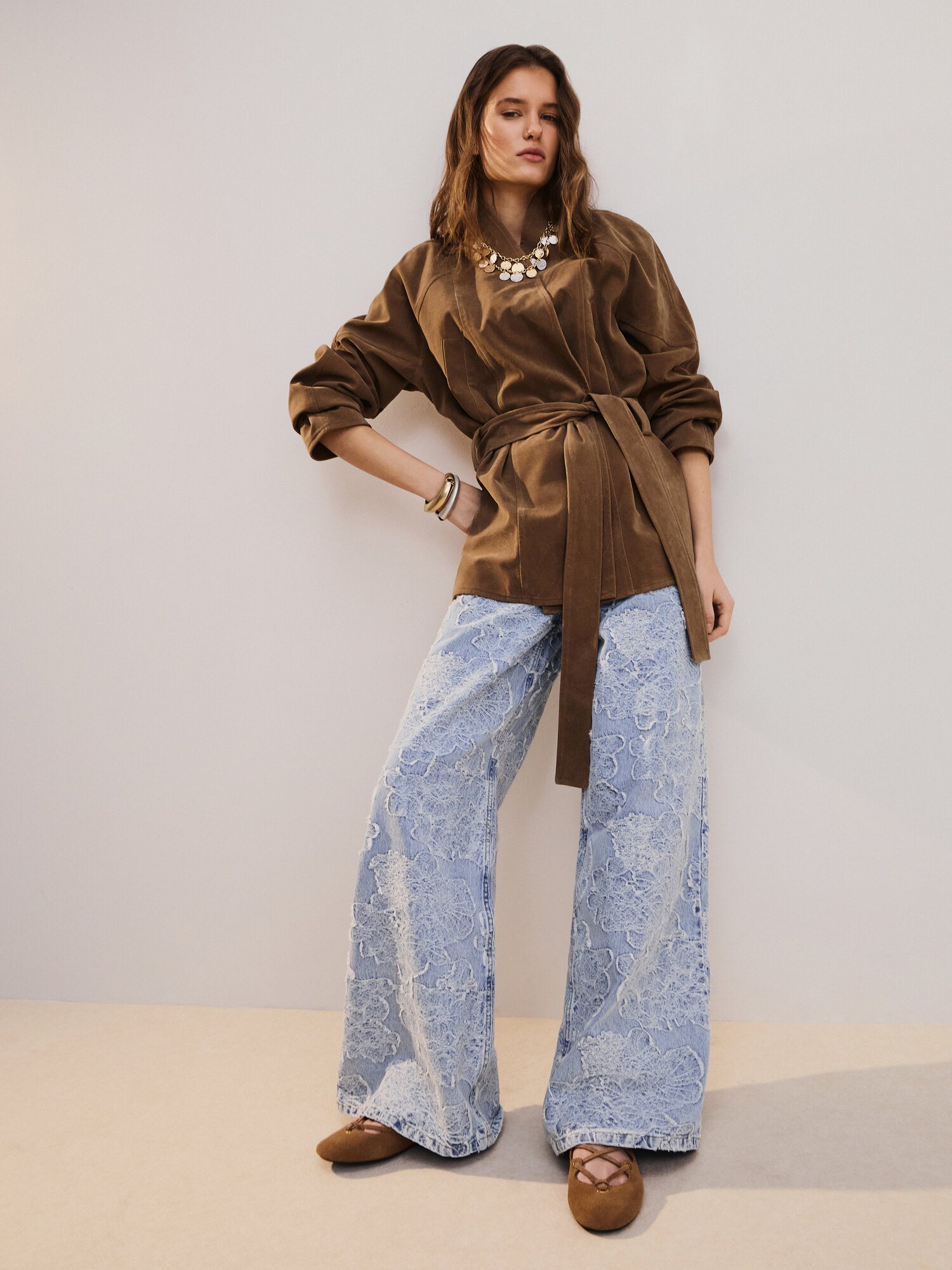 Джинсы широкие wide leg 