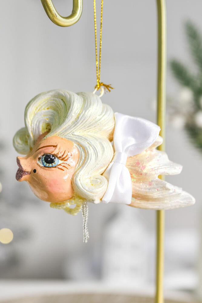 Ёлочное украшение рыбка орсола, полистоун, текстиль, 9 см, Goodwill B90211-2