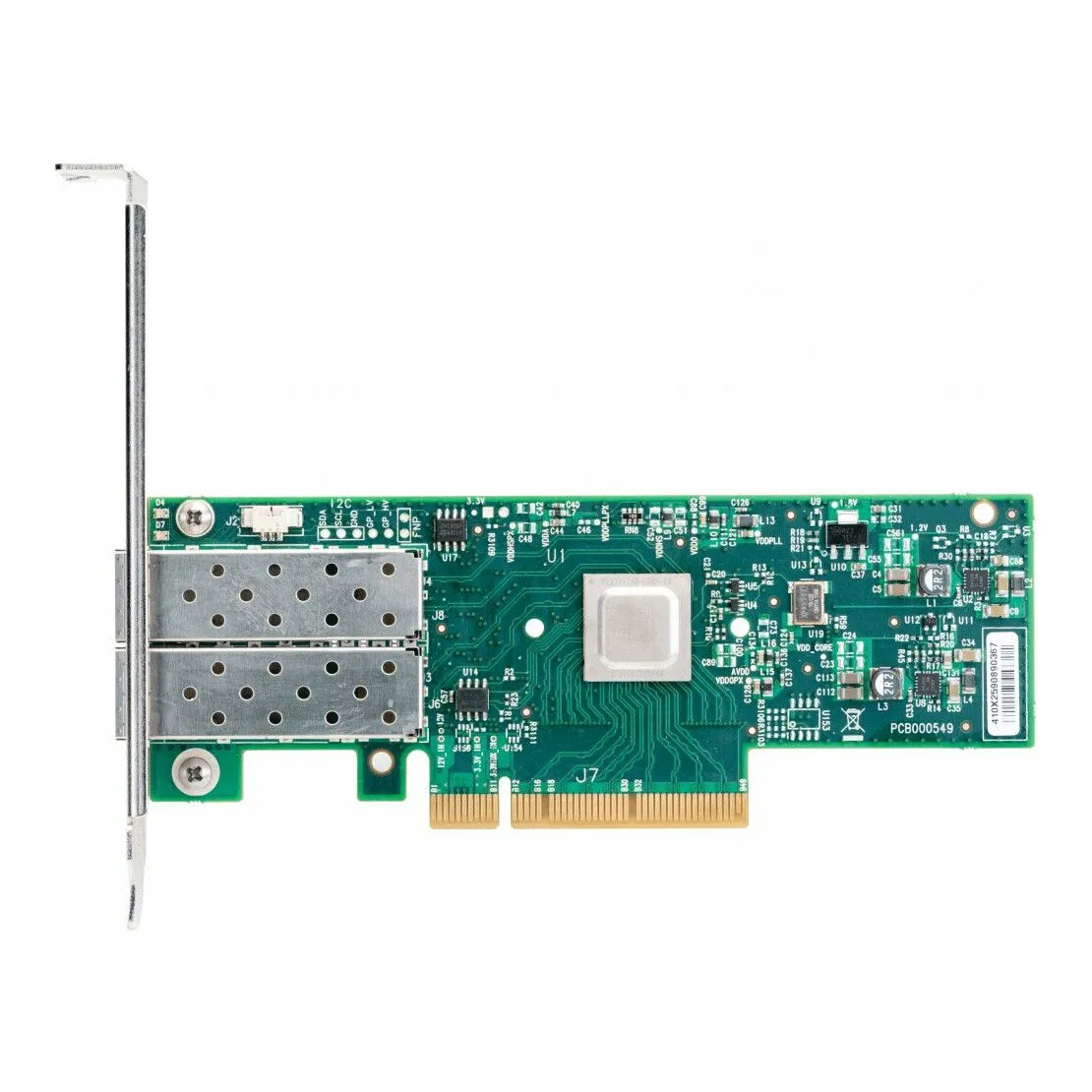 Сетевая карта Mellanox MCX4121A-ACAT, PCIe 3.0 x8, 2хSFP28, 25 GbE, зеленый