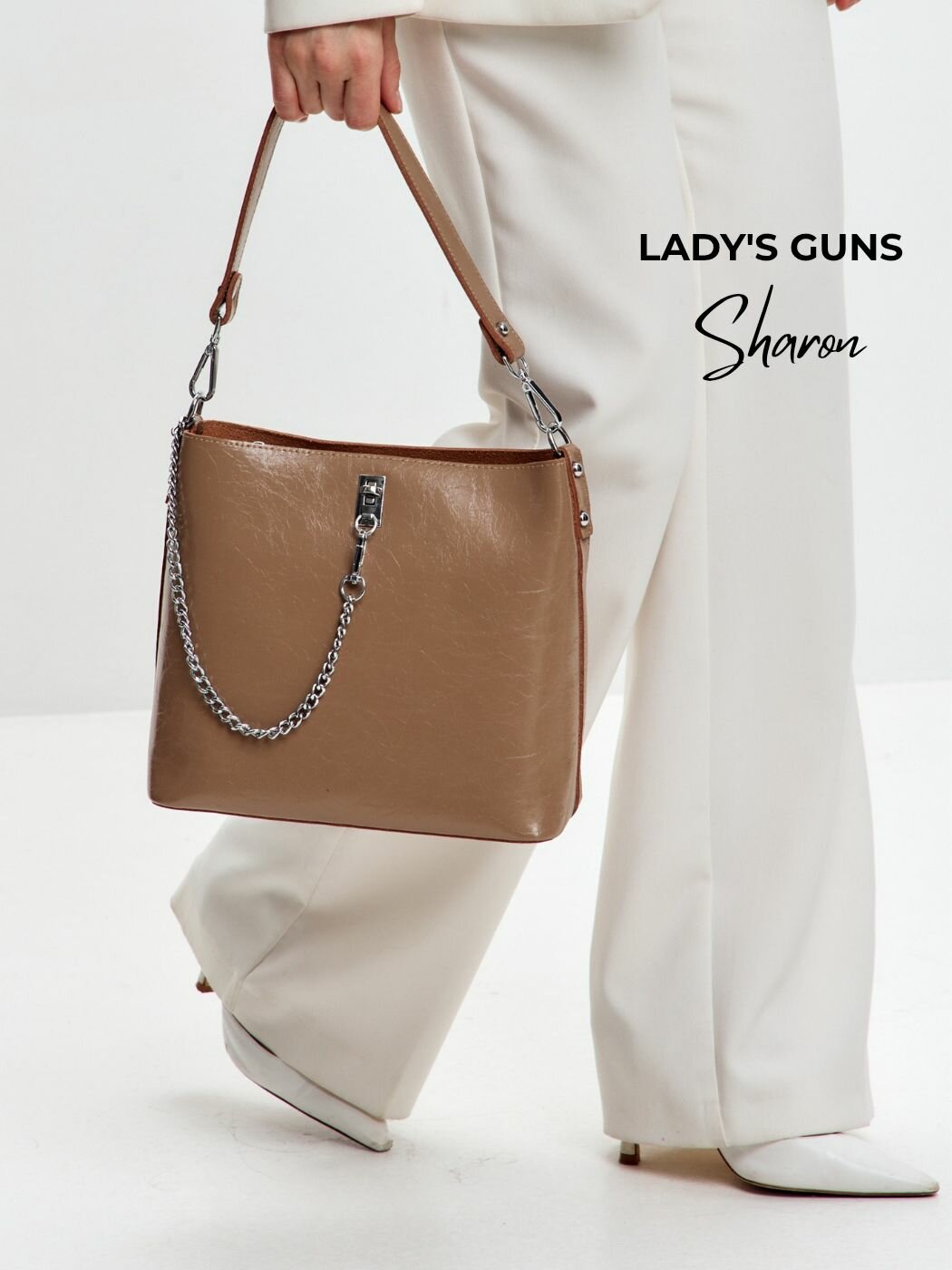 Сумка женская натальная кожа на плечо Lady's Guns SHARON