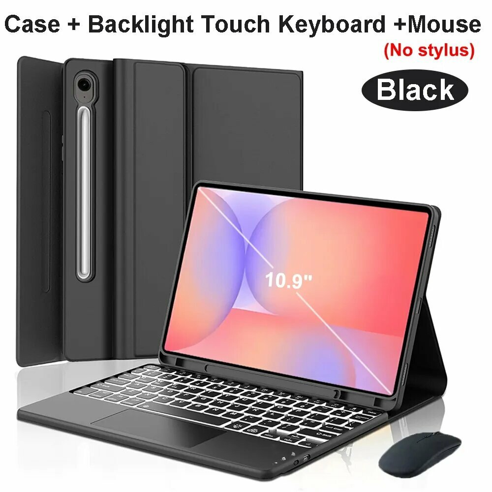 Чехол для Samsung Galaxy Tab S10 Lite 5G с диагональю 10,9 дюйма, русской Bluetooth-клавиатурой, чехол для S10 Lite 10,9 SM-X400/X406B с мышью