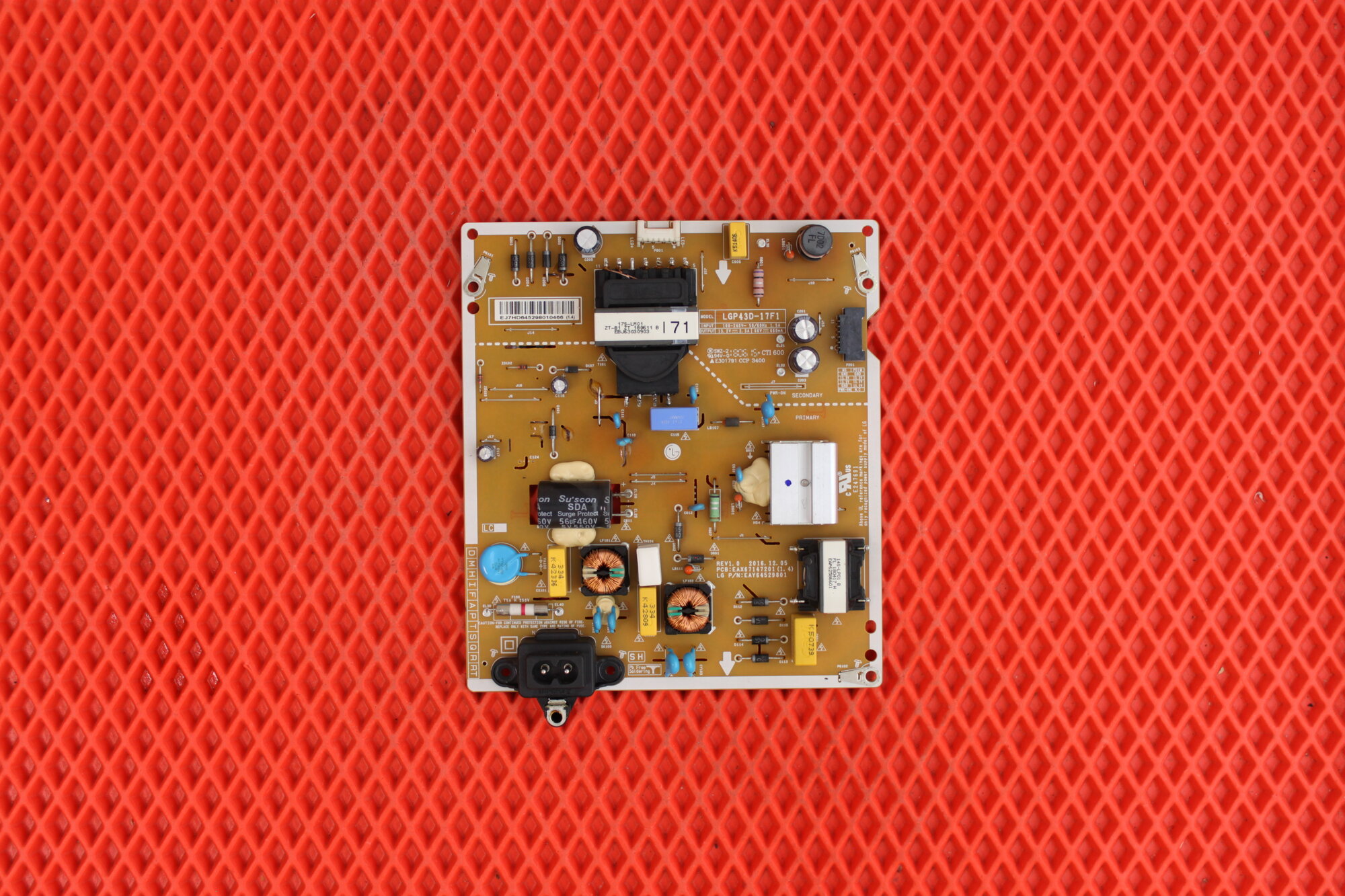 Блок питания (PSU) EAX67147201 (1.4) для телевизора LG 43LV640S-MCVN8 в надёжной упаковке