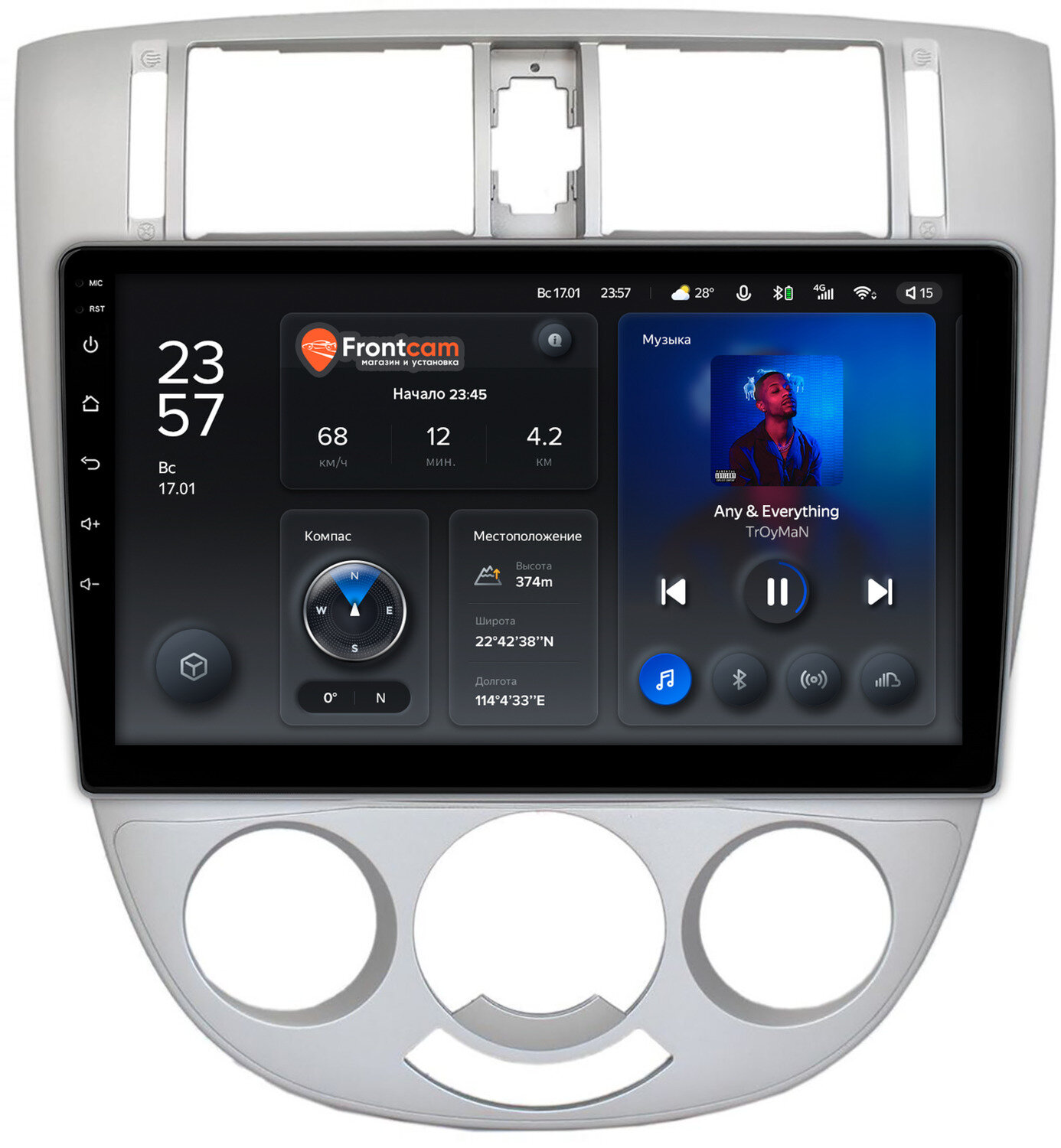 Штатная магнитола Chevrolet Lacetti 2004-2013 (тип 3, серая, Универсал/Седан, авто без климат-контроля) Teyes X1 4G 4/64 10" RM-1079 Android 10 (4G-SI