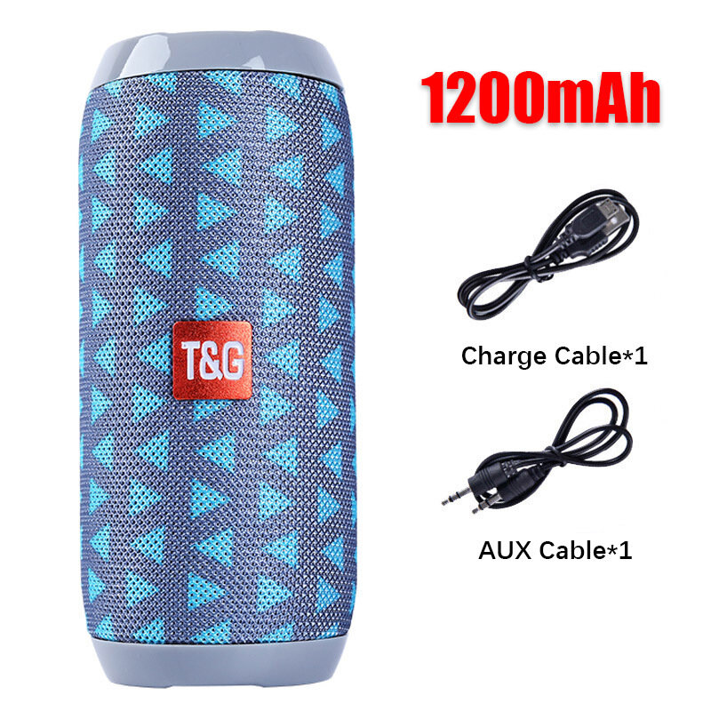 Портативная колонка, беспроводной бас-сабвуфер, водонепроницаемая наружная акустика, бумбокс, AUX TF USB стерео громкоговоритель, музыкальная шкатулка