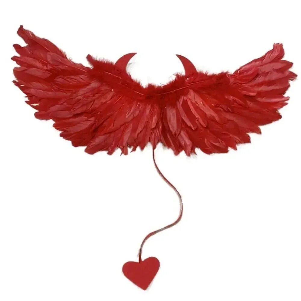 Черные крылья ангела из пластика Красный, Red