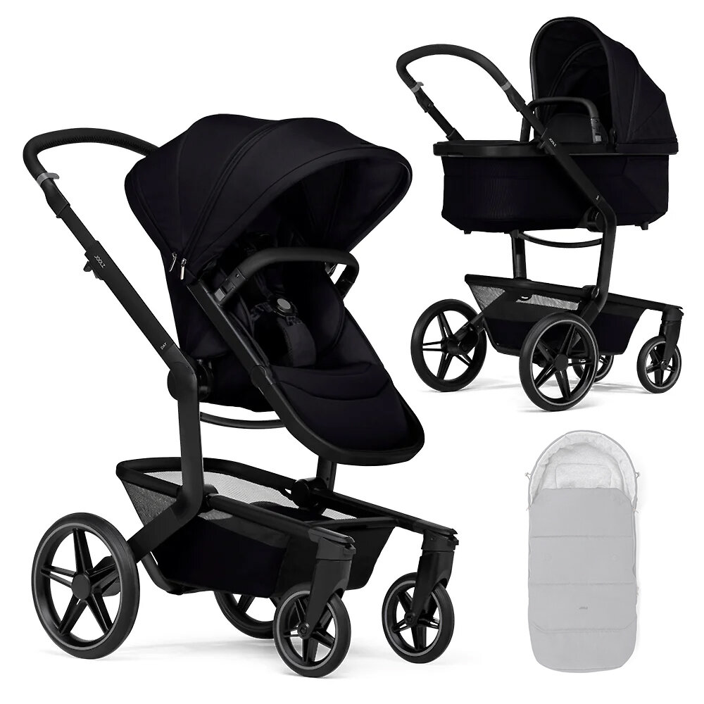 Детская коляска 2в1 Joolz Day 5, цвет Space Black с конвертом (Чёрный), артикул производителя 560310