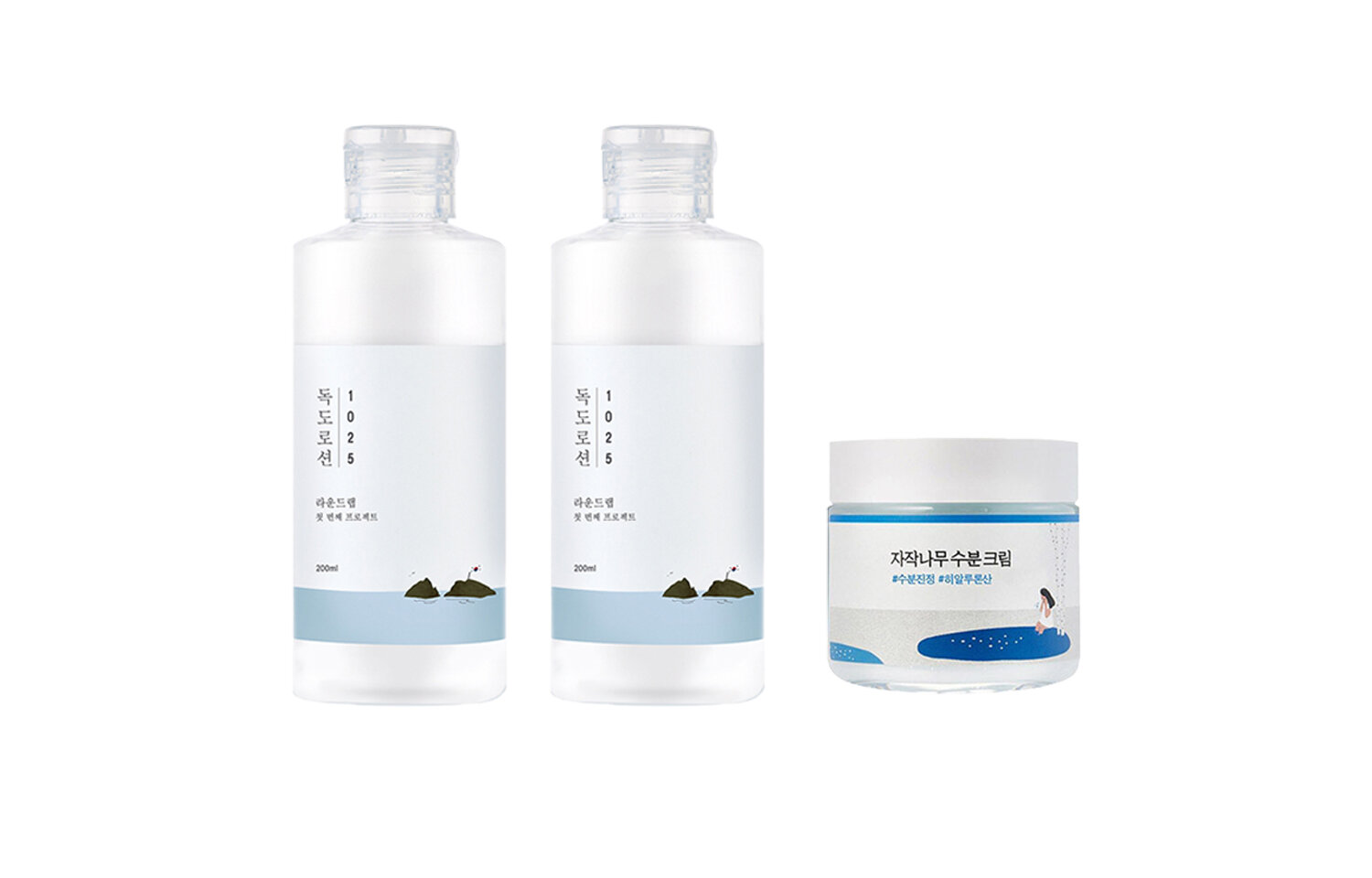 Набор для ухода женский ROUND LAB 1025 Dokdo, Тонер + Эмульсия, 200ml+200ml