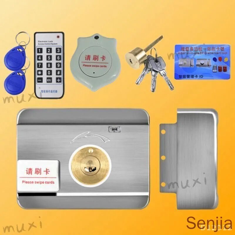 Электромеханический Замок На Калитку Золотой электронный замок с RFID картами и ключами