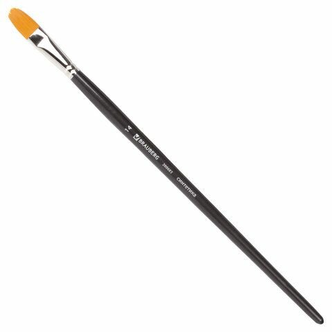 Кисть художественная профессиональная BRAUBERG ART CLASSIC , синтетика жесткая, овальная, № 14, длинная ручка, 200683