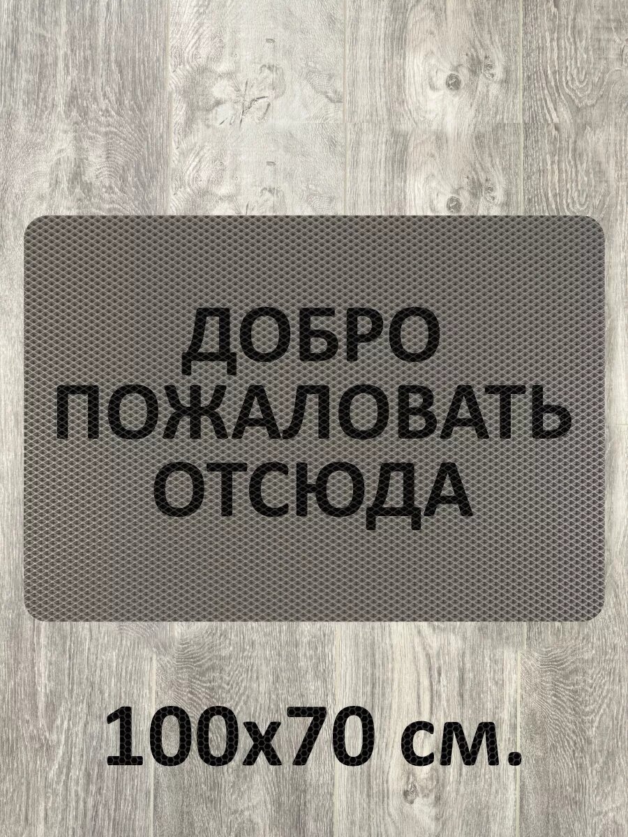 Коврик придверный Добро пожаловать отсюда 70х100 см