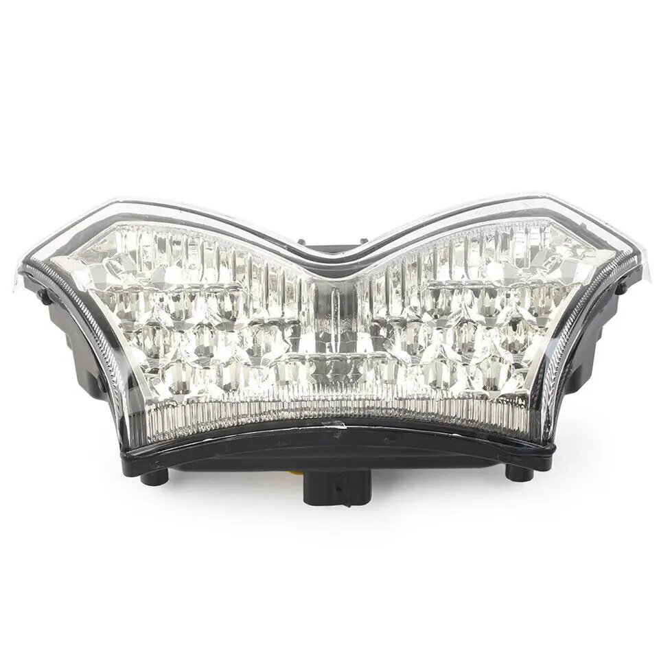 Светодиодные задние фонари для мотоциклов, аксессуар, подходящий для Kawasaki Серебряный, прозрачный