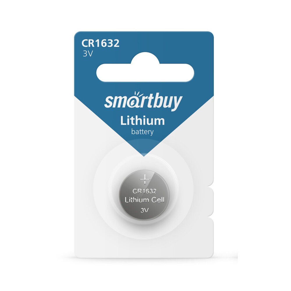 Батарейка дисковая CR1632 литиевая 3V Smartbuy LITHIUM - 1шт