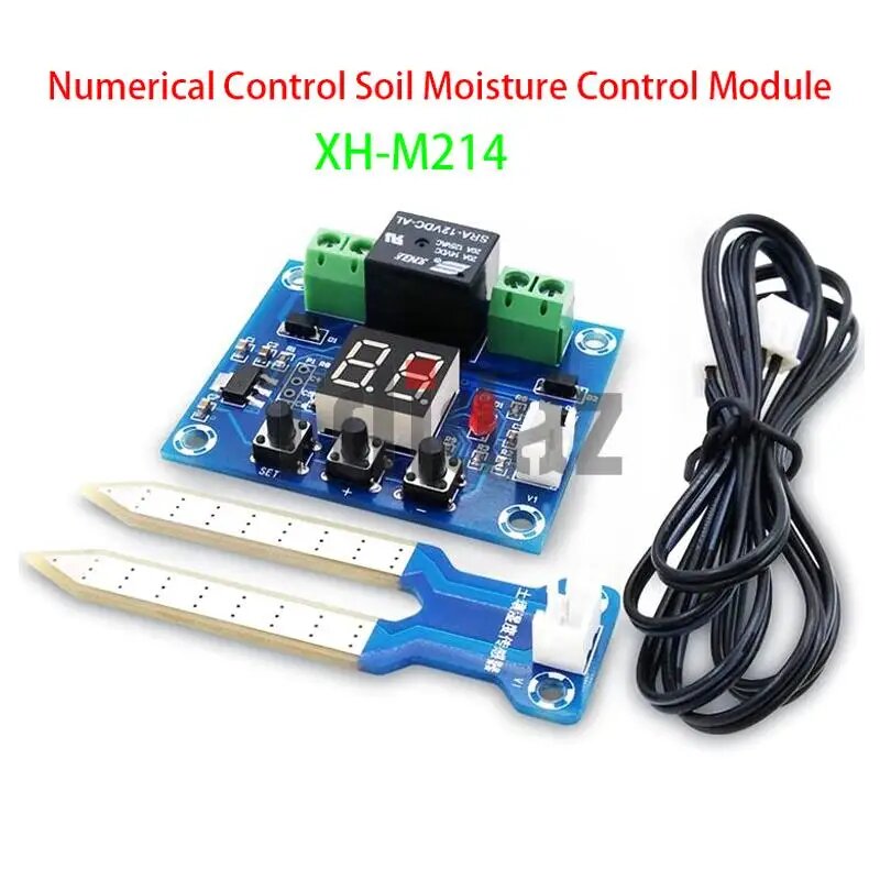 XH-M214 12 В контроллер датчика влажности почвы система орошения модуль автоматического полива цифровой дисплей контроллер влажности красный