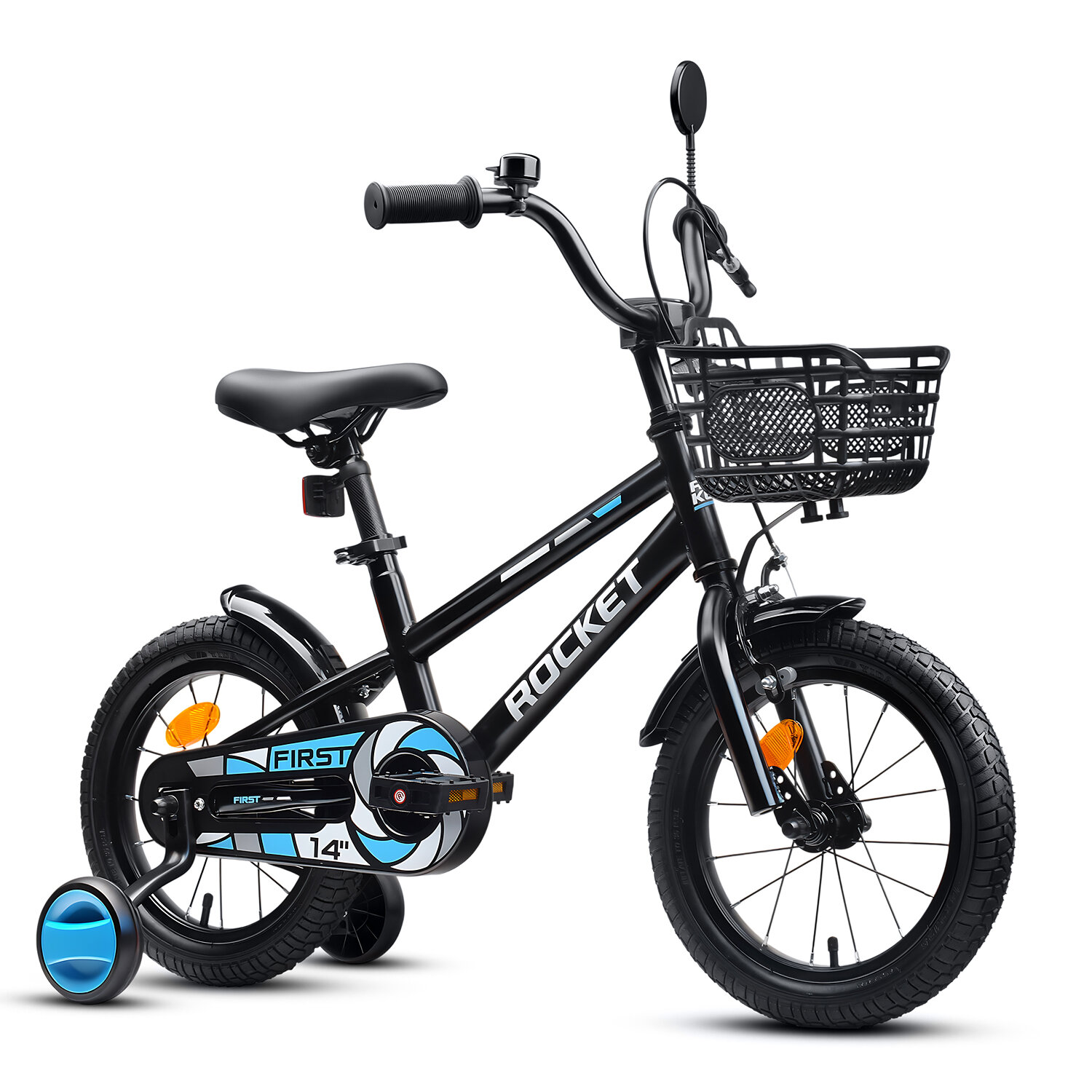 Велосипед 14" Rocket First, цвет черный, рост 105 - 120 см.(3-5 лет)