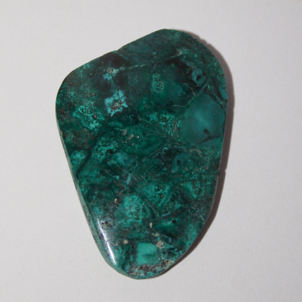 Тагилит, псевдомалахит коллекционный минерал, 38х25х4 мм "True Stones"