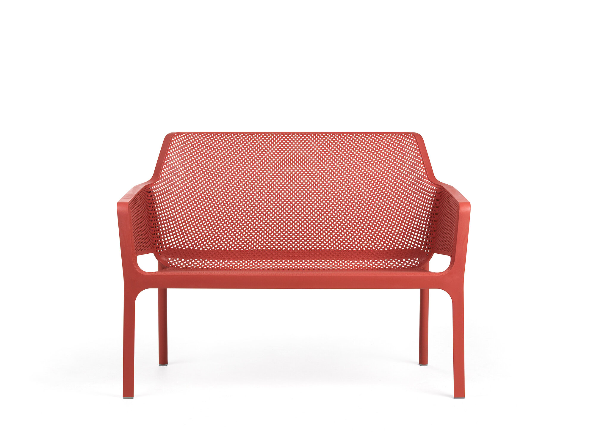 Cкамья садовая NARDI Net (Нэт) для улицы, пластиковое, цвет красный