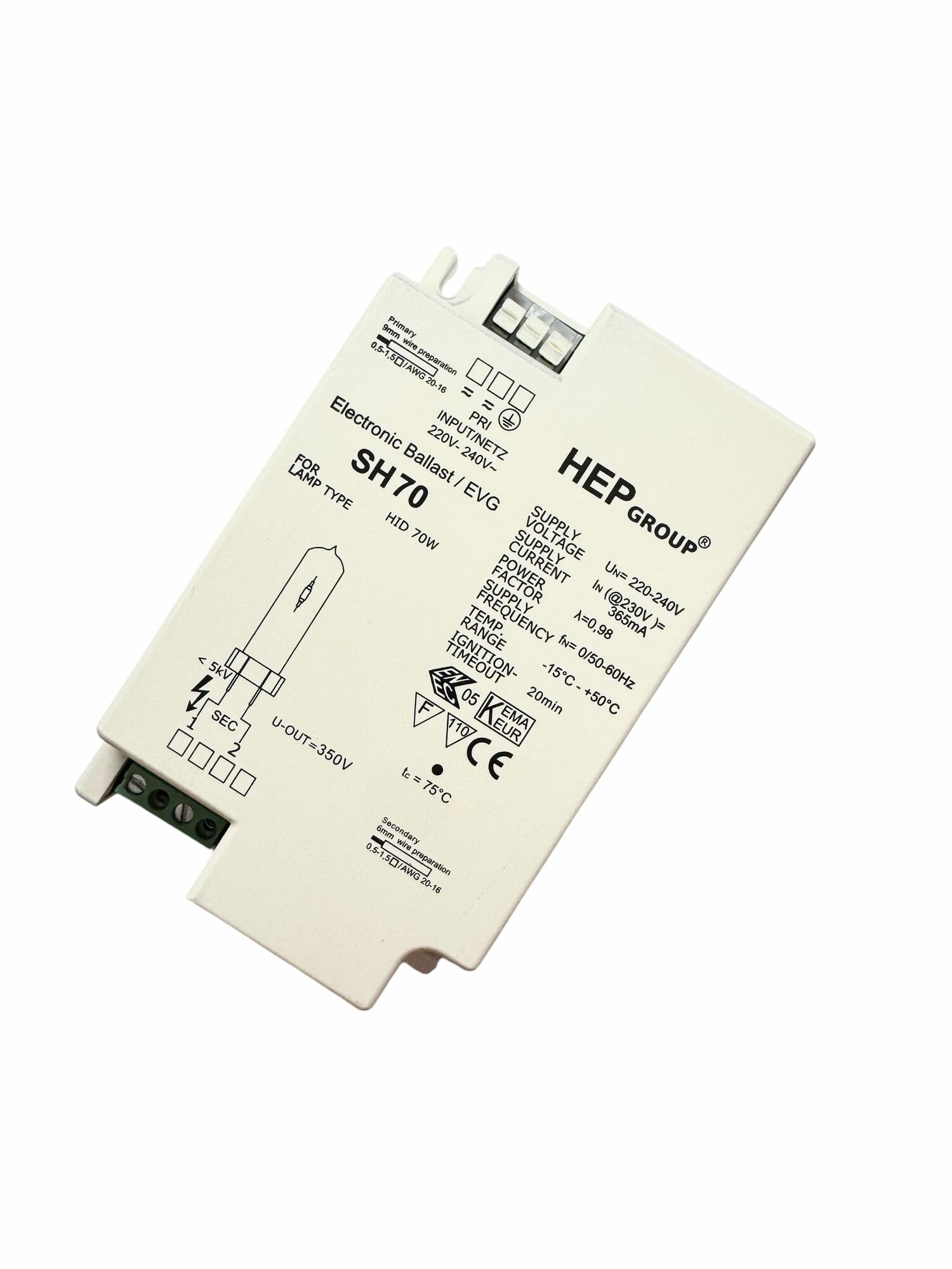 ЭПРА HEP Group Electronic ballast/EVG SH70
