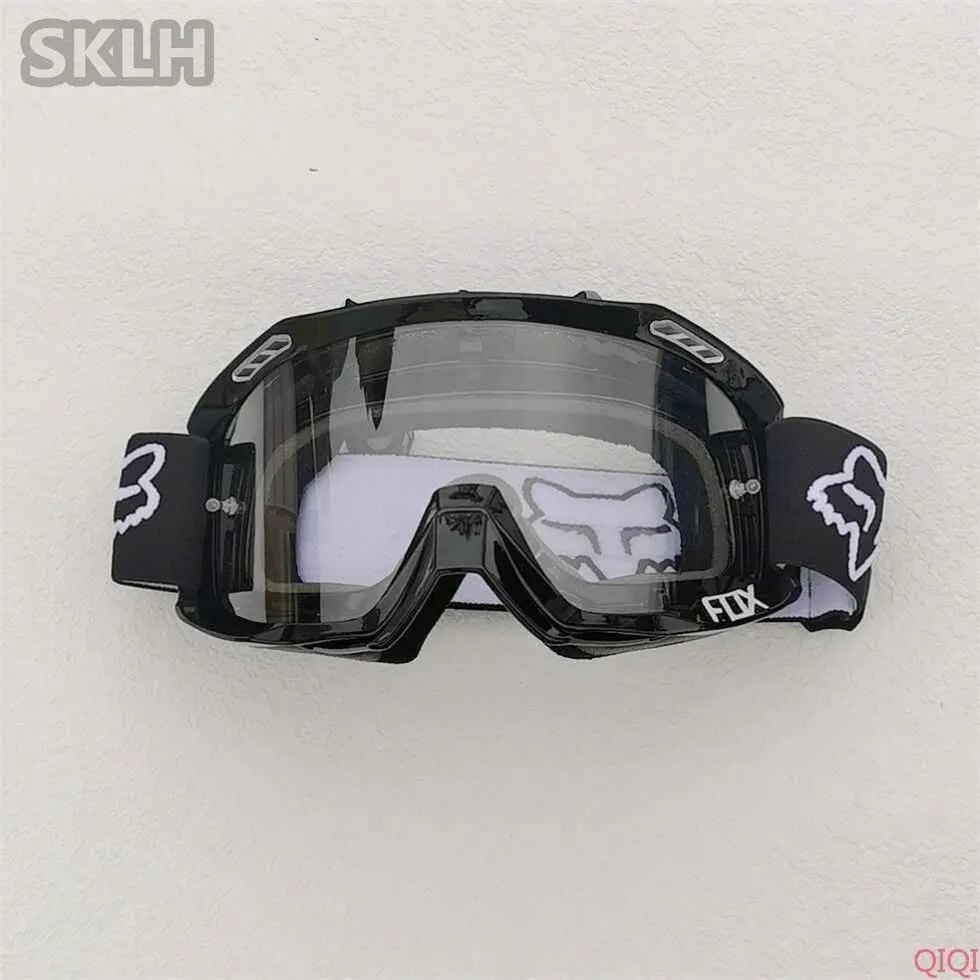 Мотоочки FOX черные для мотоцикла, защита глаз, поликарбонатные линзы, для любого сезона