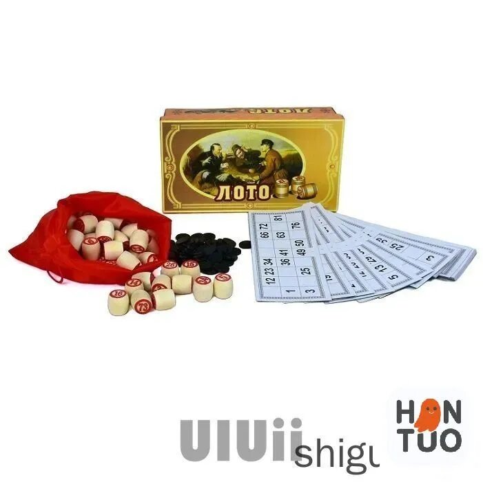 Классическое Русское лото с деревянными бочонками, 90 фишек, 24 карточки