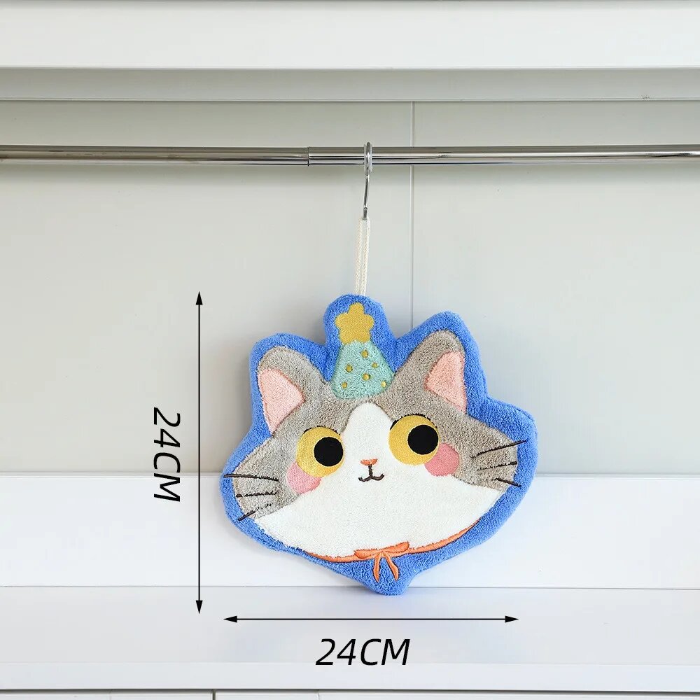 Полотенце для рук с котиком, 24х24 см, цвет 10
